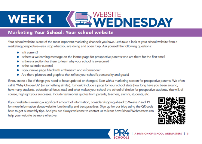 Marketing Your School toolkit. 50 weeks of school marketing strategies